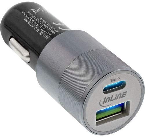 InLine 31502S USB Car Power Adapter Quick Charge 3.0, 12/24VDC to 5V DC ...
