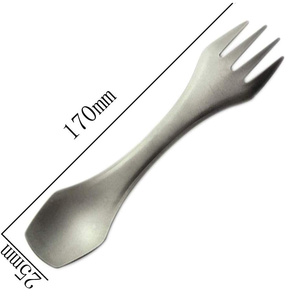 Yuzlder 3 in 1 lightweight 100% Titanium Spork-Portable and Reusable ...