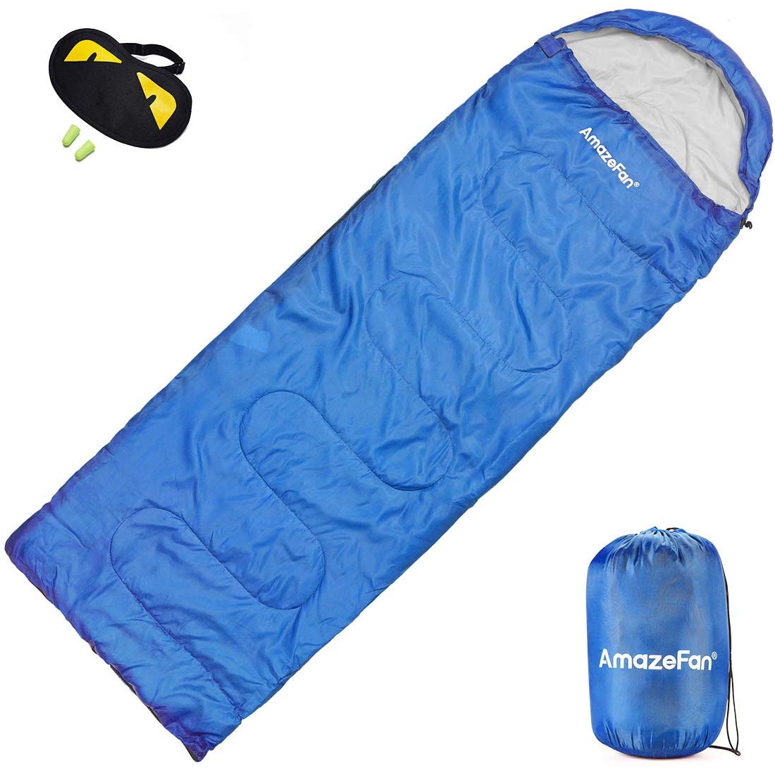 Mummy Sleeping Bag, AmazeFan-300&200 GSM Filling Keep Warm & Breathable ...