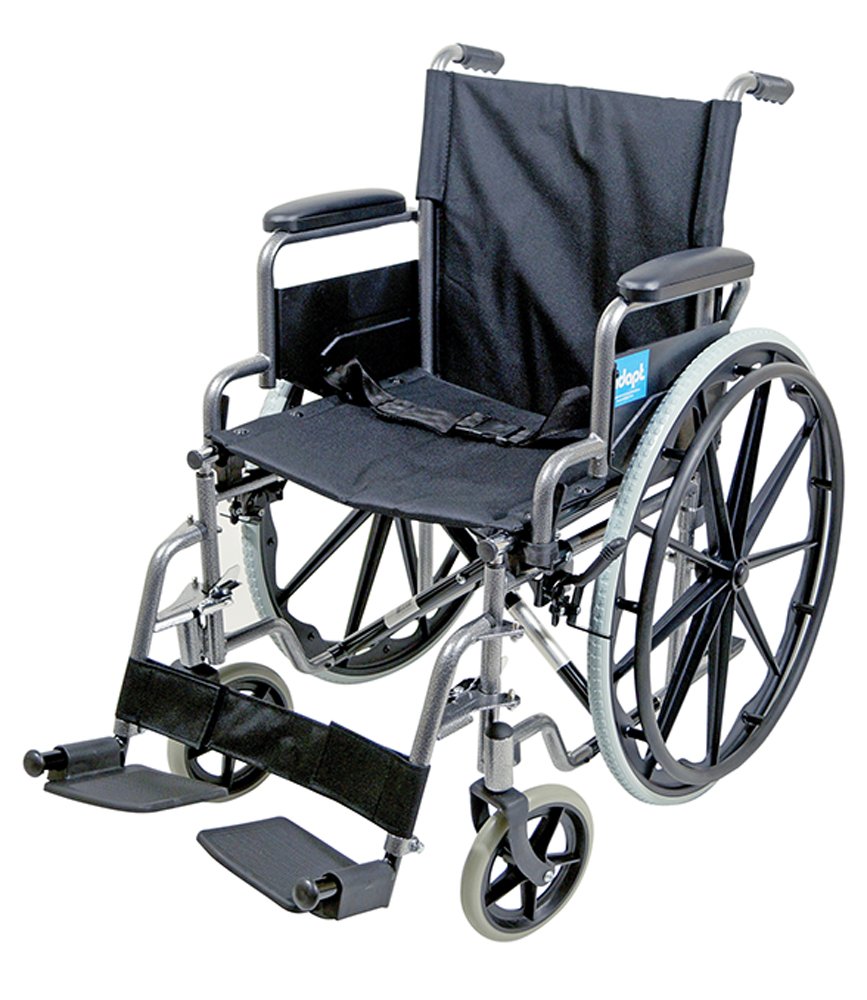 The Aidapt Self Propelled Steel Wheelchair has a powder coated frame ...