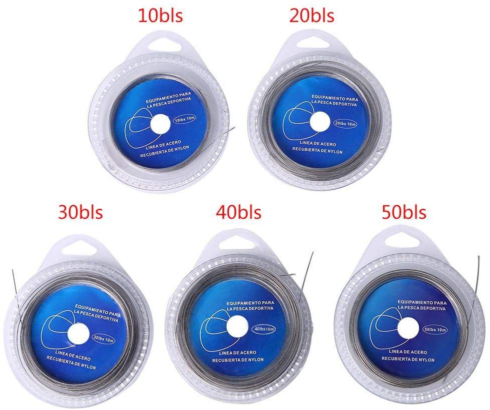 VGEBY Fishing Line, 5 Types 10m 7 Strands Fishing Steel Wire Braided ...