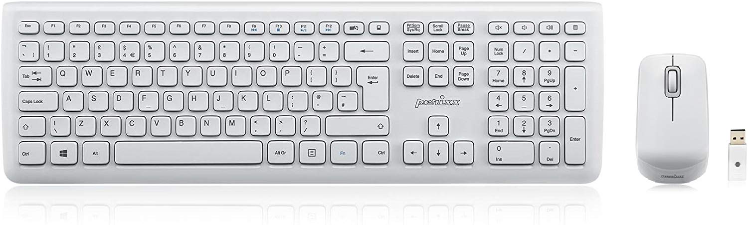 Perixx PERIDUO-703 Wireless Keyboard and Mouse Set – Chiclet Key Design ...