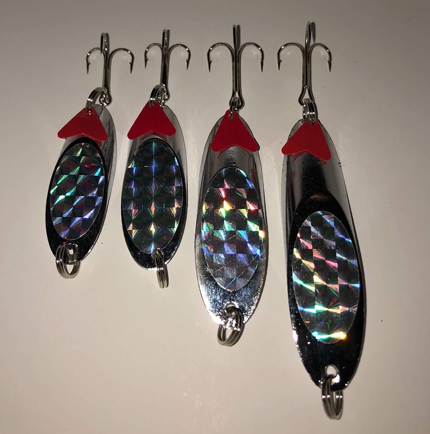 4 x Pack of Dexter Wedge Style Bass Lures In a Variety Of Weights ...