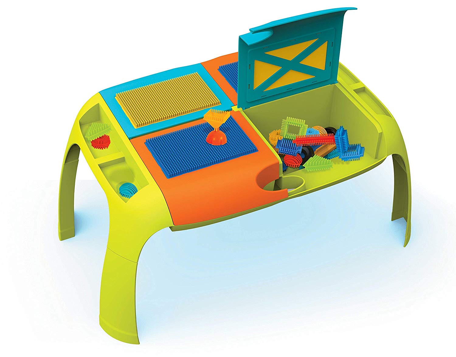 BLOKO Bloko503501 Table with 30 Pieces Construction Tooth Blocks, Multi ...