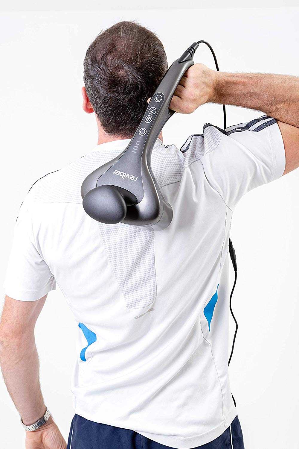 Reviber Hot and Cold Percussion Handheld Deep Tissue Massager with 2 ...