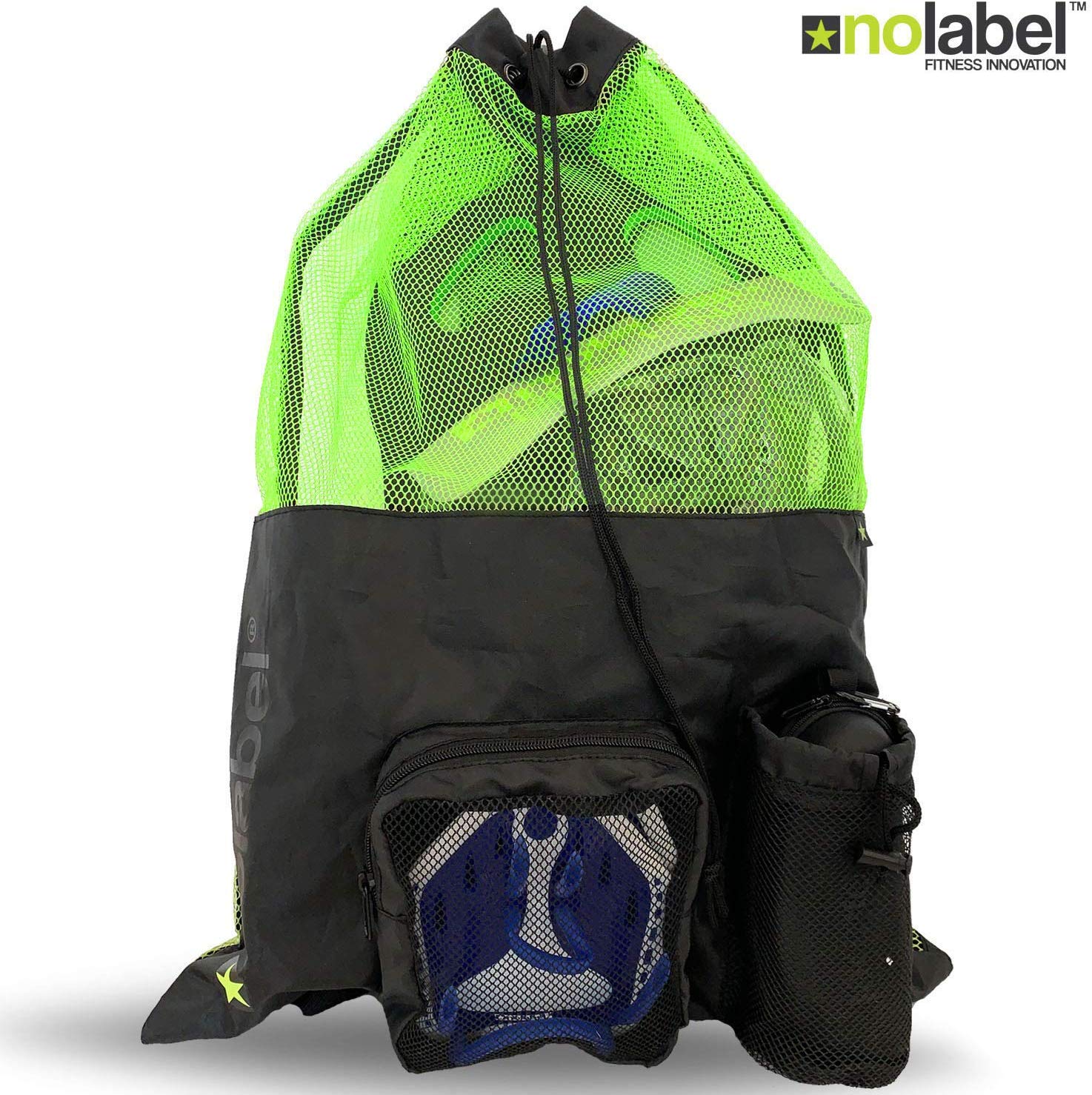 NO LABEL XL Mesh Swim Bag – Drawstring Swimming Bags Backpack – Large ...