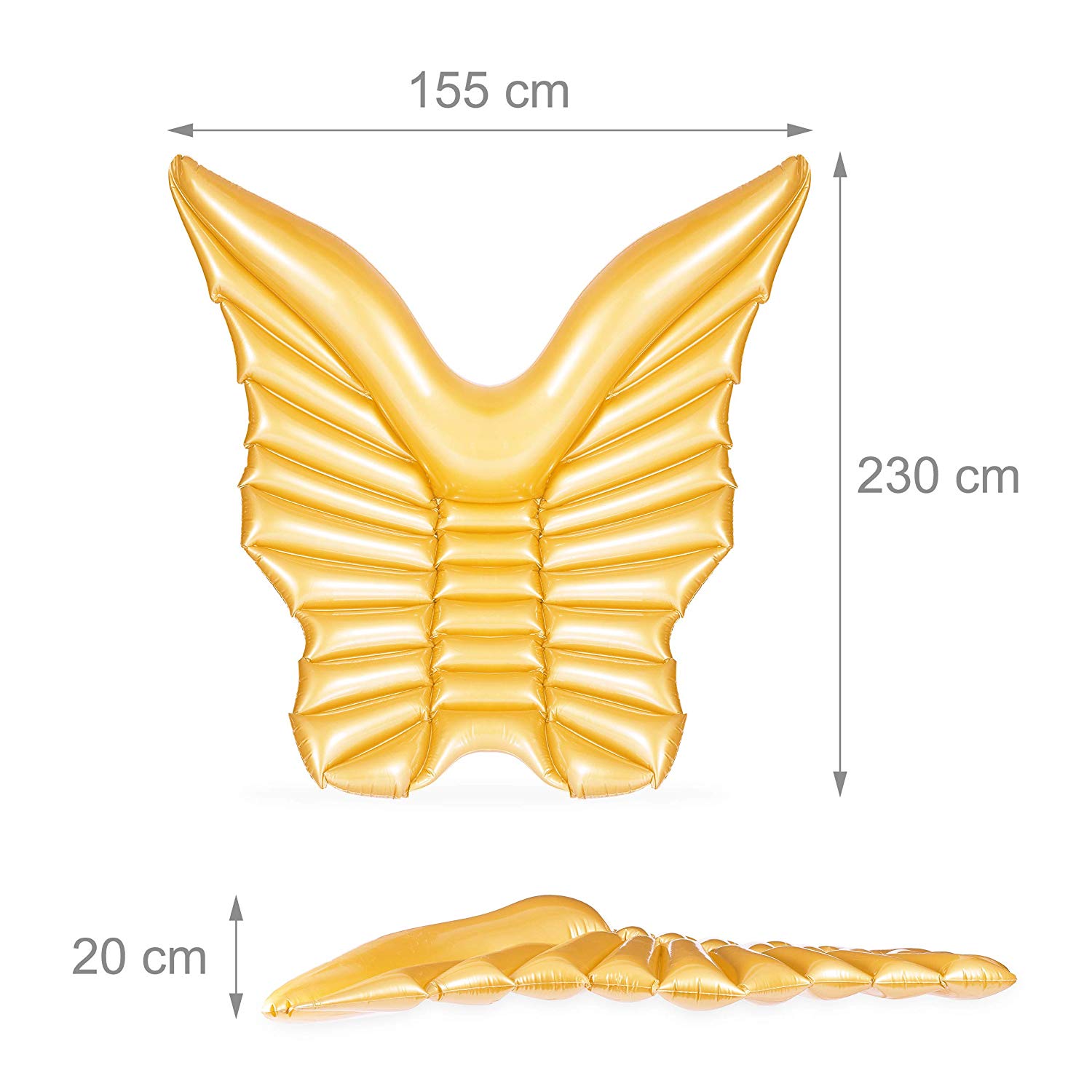 Relaxdays 10025416_259 XXL Angel, Pool & Beach Float, Giant Inflatable ...